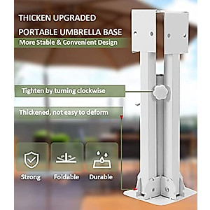 MILIMOLI Beach Umbrella Stand Foldable Adjustable Portable Sunshade Umbrella Base Holder Outdoor with Water Weight Bag (3-Piece Set Beach Umbrella Stand)