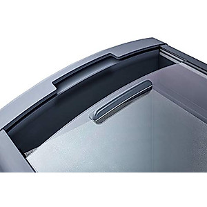 Summit FOCUS171 Top Display Commercial Freezer with 17.1 cu. ft. Capacity Digital Thermostat Sliding Glass Lid Manual Defrost Casters Hammered Aluminum Interior in White