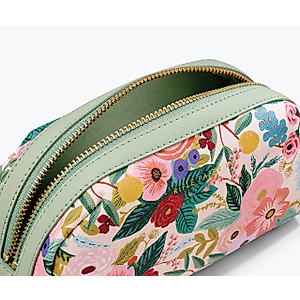RIFLE PAPER CO. Garden Party Small Cosmetic Pouch For Storing Small Accessories, Includes Gold Zipper, Printed In Full Color With Stylized Pattern & Foil Stamped Logo