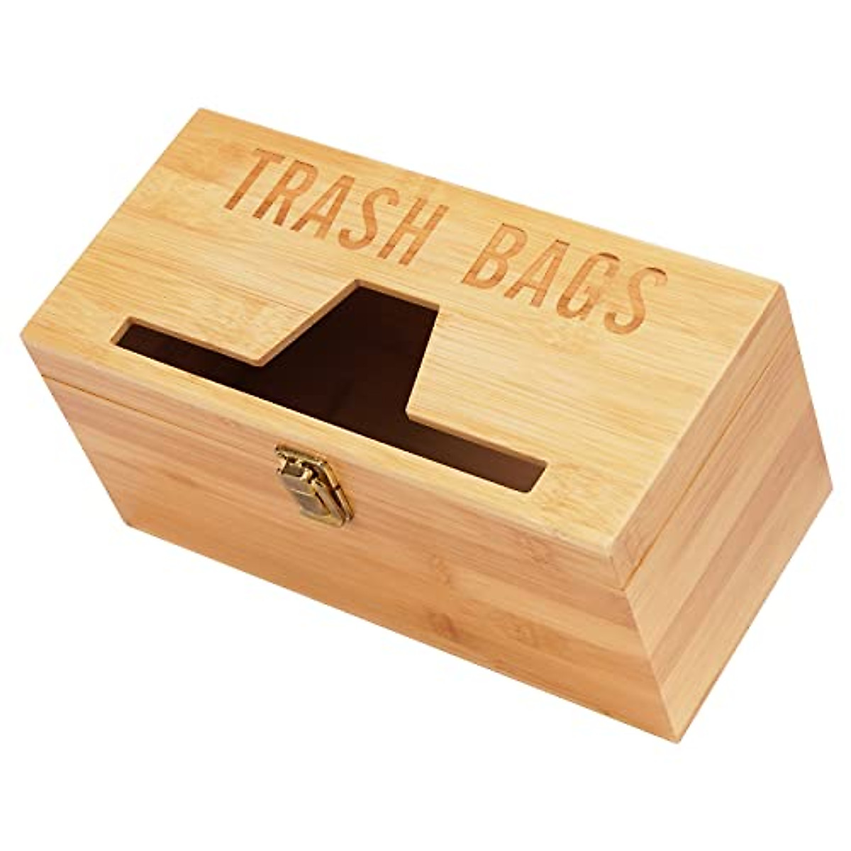 Trash Bag Dispenser For Plastic Bags, Garbage Bag Organizer Roll Holder Under Sink, Bamboo Wall Mounted Trash Bag Organizer for Cabinet Kitchen Countertop - Standard