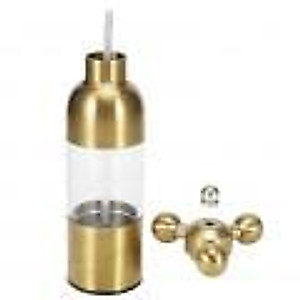 Pepper Grinder Refillable, Stainless Steel Spice Grinder Kitchen Tool 7.1 x 2.8 x 1.9in Pepper Salt Spice Mill Grinder Seasoning for Cooking (Gold)