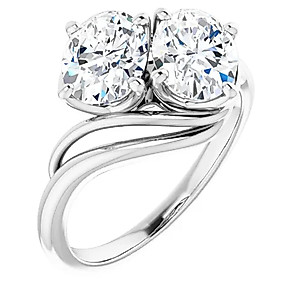10K Solid White Gold Handmade Engagement Rings 4.0 CT Oval Cut Moissanite Diamond Solitaire Wedding/Bridal Ring Set for Womens/Her Propose Rings (7.5)