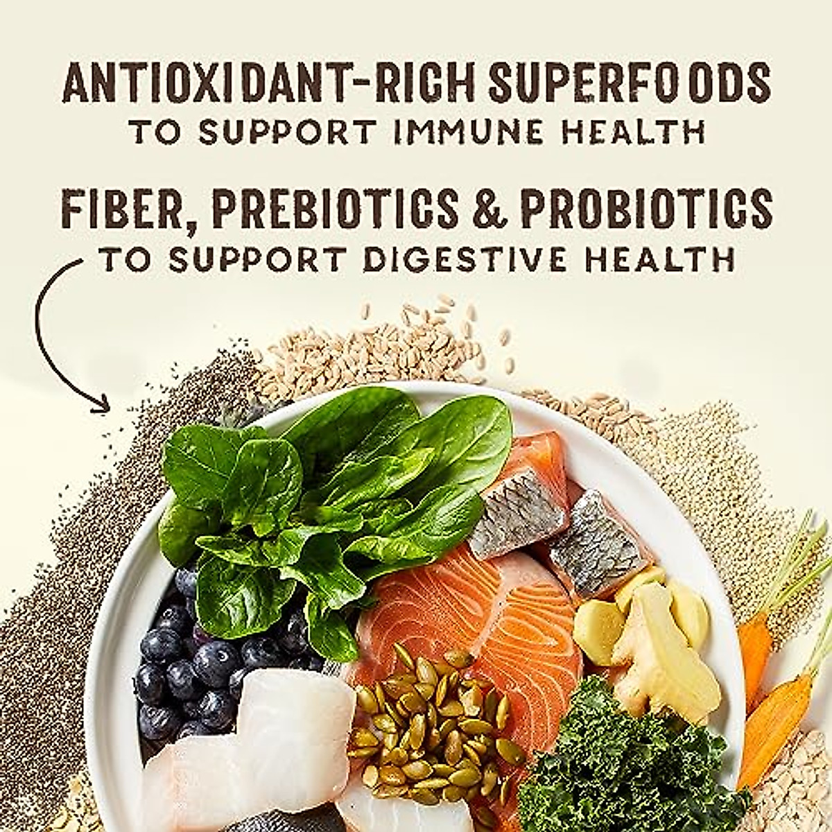 Stella & Chewy's SuperBlends Raw Coated Wholesome Grains Wild-Caught Whitefish & Salmon Recipe with Superfoods, 3.5 lb. Bag