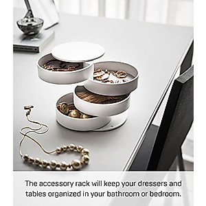 YAMAZAKI home Tower 4-Tiered Accessory Tray White