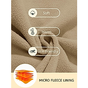 MAGCOMSEN Mens Hoodies Pullover Athletic Workout Hoodies Fall Warm Midweight Pullover Casual Sweatshirts Plain Hooded Sweatshirts Khaki XL