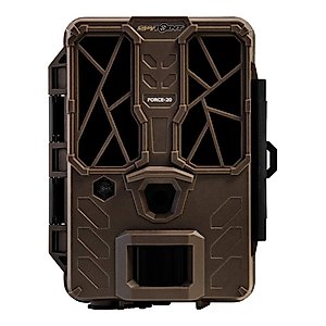 SPYPOINT FORCE-20 Trail Camera 20MP HD Video w/ 48x High Power LEDs & Infrared Boost Tech for GREAT NIGHT IMAGE, 80' Flash Range, Low Glow Backlit Setup LCD Screen