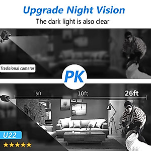 [Upgraded Night Vision] Smallest Wireless WiFi Camera,HD1080P USB Hidden Camera,Video Recording Live Feed,Hidden Spy Cam Nanny Camera/No Light Night Vision/Motion Activated Alarm(Upgraded Phone APP