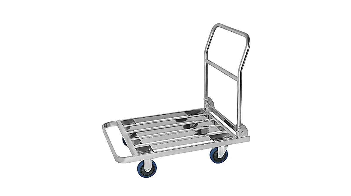 Heavy Duty Foldable Hand Truck - Stainless Steel Push Cart