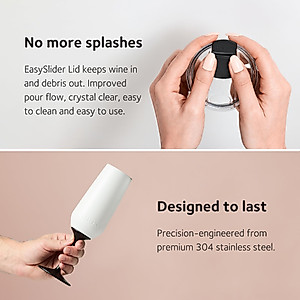 Huski Champagne Flute | NEW | Award-winning Design with Detachable Stem | Premium Stainless Steel Champagne Glass with Lid | Triple Insulated Tumbler | 8oz Capacity | Great Gift (Champagne)