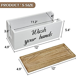 PICKKROSS Solid Wood Paper Towel Dispenser Wall Mount, Commercial Paper Towel Holder with Lid Countertop, C-Fold, Z-Fold, Trifold Paper Towel Dispenser Hand Towel Holder for Bathroom and Kitchen