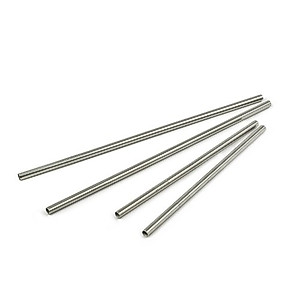 StainlessLUX 77510 2-piece Stainless Steel Straight Milkshake Straws/Smoothie Straw Set, 8.5 Inches Long x 0.3 Inches Diameter, Brilliant Finish Food-safe 18/8 Stainless Steel