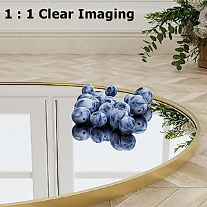 HARRITPURE 58"x18" Arched Full Length Mirror Free Standing Leaning Mirror Hanging Mounted Mirror Aluminum Frame Modern Simple Home Decor for Living Room Bedroom Cloakroom, Gold