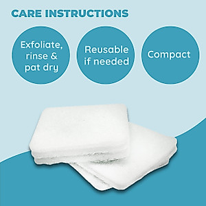 Mini Facial Exfoliating Pads, 100 Count per Pack: Makeup Remover and Cleanser Sponges for Face, Suitable for All Skin Types