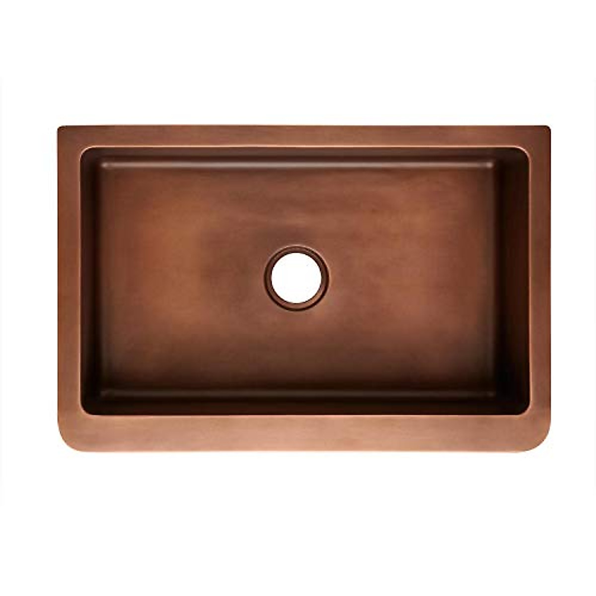 Signature Hardware 212638 Amelie 33" Farmhouse Single Basin Copper Kitchen Sink