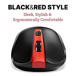 SHHHMOUSE Silent Mouse Wireless - Quiet, Cordless USB Mouse for Laptop, Chromebook & PC