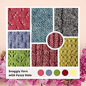 Cotton to The Core Knit & Crochet Heather Yarn, Soft for Babies, (Free Patterns), 6 skeins, 852 yards/300 Grams, Light Worsted Gauge #3 (Jean Blue)