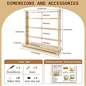 SGIBYN Ribbon Display Holder,Craft Room Supply Storage and Organization, Washi Tape Organizer, Sewing Thread and Journaling Tapes Holder, Hair Ribbons Storage Rack, Florist Gift Wrapping Supplies