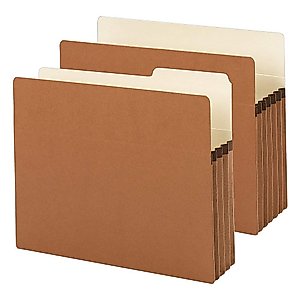 Smead File Pocket, Straight-Cut Tab, 1-3/4" Expansion, Letter Size, Redrope, 50 per Carton (73800)