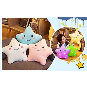 DearSun Twinkle Star Plush Pillow & Cushion Home Deco Gifts (Light Bluish Green)
