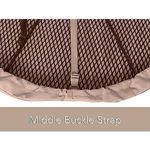 Covermates Round Firepit Top Cover - Heavy-Duty Polyester, Weather Resistant, Drawcord Hem, Fire Pit Covers-Ripstop Tan