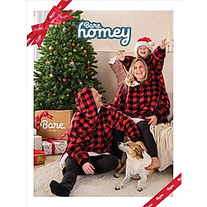 Bare Home Sherpa Fleece Wearable Blanket - Oversized Wearable Blanket Hoodie - Kids Size - Warm & Cozy - Soft Blanket - Comfortable Blanket Sweatshirt with Dual-Sided Pockets (Kids, Light Grey)