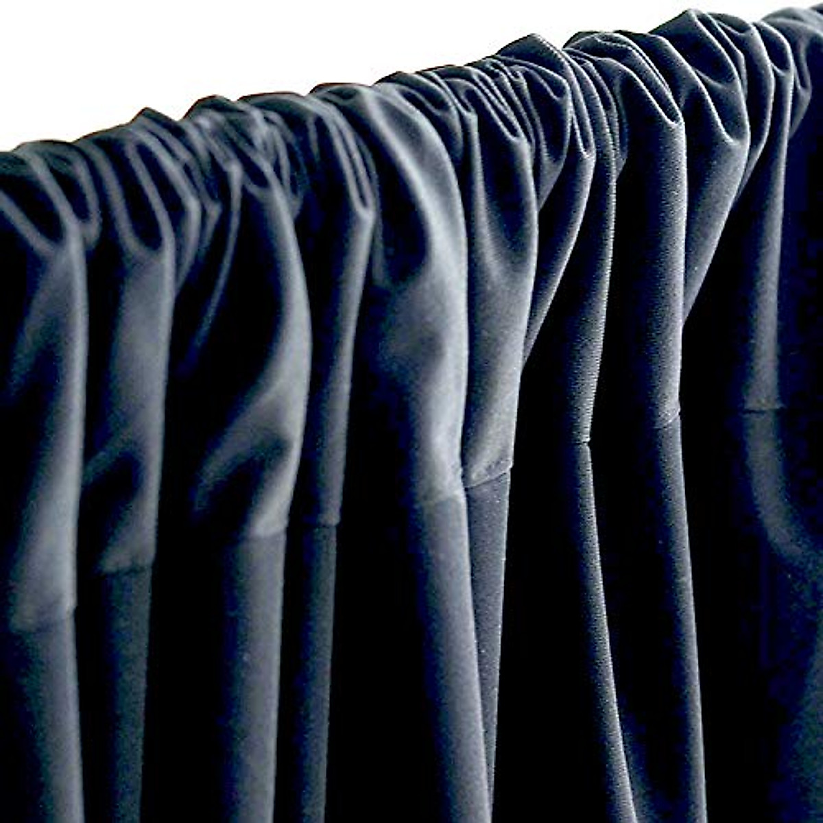 LALAPORT 10ft x10ft 190 GSM Seamless Durable Backdrop for Party, Wedding, Baby Shower, Birthday, Graduation, Exhibition Decoration Photography Bridal Shower Drape Photo Booth Home Curtain - Black