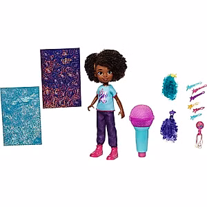 Mattel Karma’s World Doll with Microphone Hair Styling Tool & Accessories, 75+ Pieces, Shine 'N Style Mattel Karma Playset