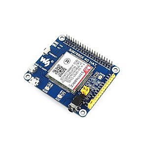 Coolwell Waveshare 4G/3G/2G/GSM/GPRS/GNSS HAT for Raspberry Pi/Jetson Nano Based SIM7600G-H Support LTE CAT4 for Dial-up, Phone Call, SMS, MMS, Mail, TCP, UDP, DTMF, HTTP, FTP Global Position