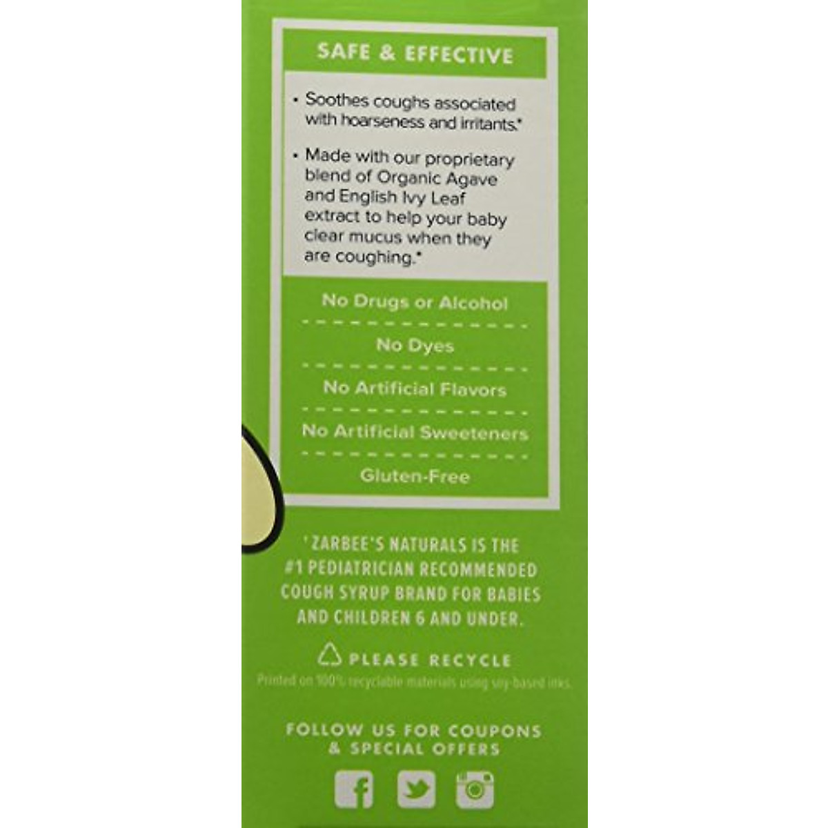 Zarbee'S Natura Children's Grape Flavor Cough Syrup + Mucus, 2 Ounce