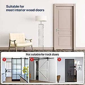 Child Proof Door Top Lock - Loswsdg Kids Safety Door Lock Made of Durable Metal - Adjustable Sliding Top Door Lock for 0.6-2.2" Thick Doors - Can Open Door from Both Sides (White, 1PCS)