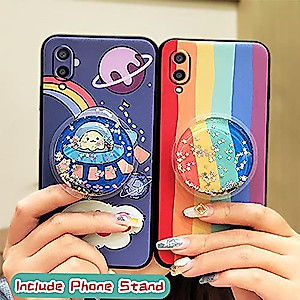 Silicone Anti-dust Lulumi Phone Case for Samsung Galaxy A02/M02/SM-A022F/A022M, Shockproof Armor case Foothold Drift Sand Cover TPU Cartoon Glisten Cartoon Dirt-Resistant Anti-Knock, 9
