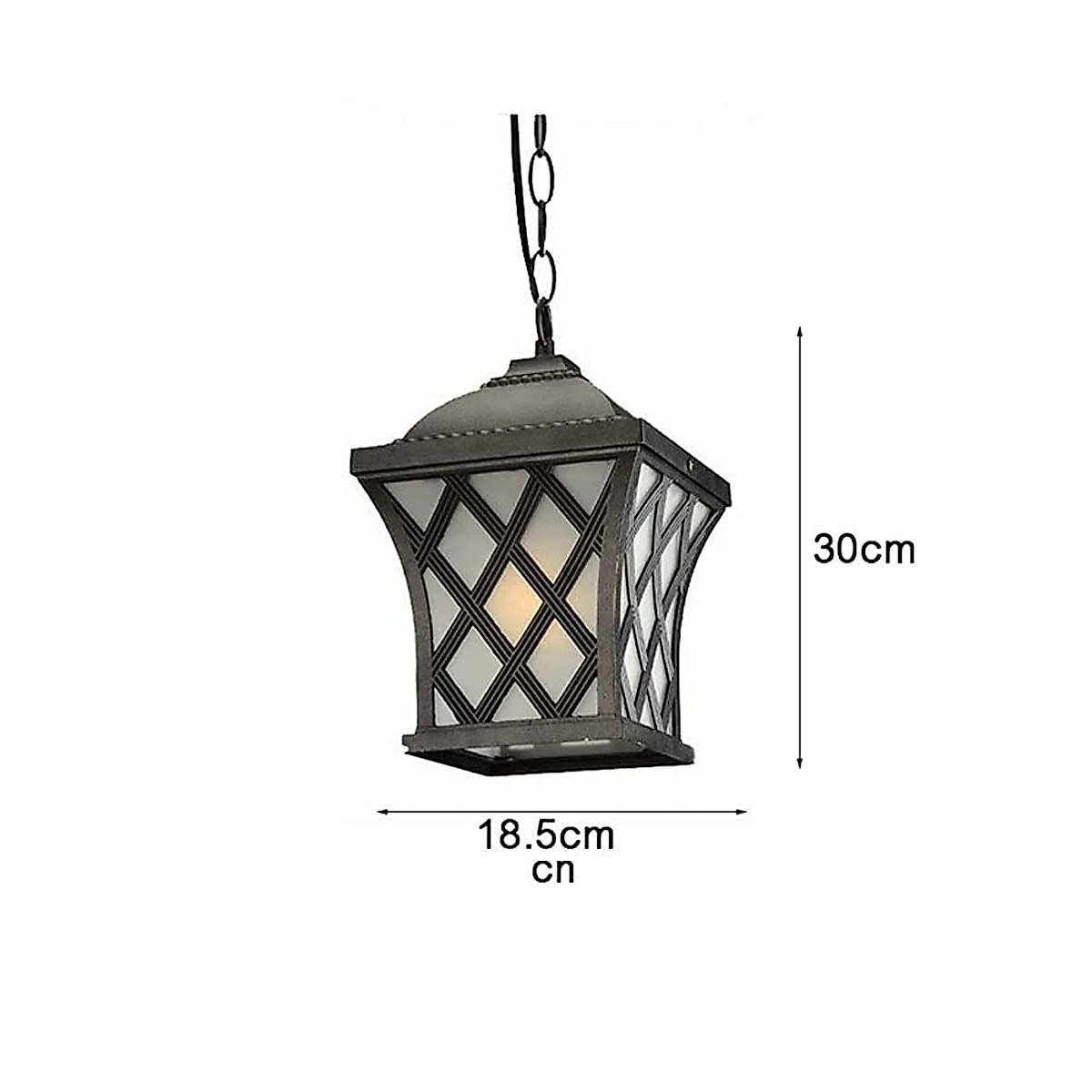 Mrdsre IP65 Waterproof Outdoor Metal Chandelier Traditional American Country Pendant Light Vintage Industrial Garden Aluminum Mesh Glass Lantern Ceiling Lamp Home Porch Balcony Patio Hanging Light E27