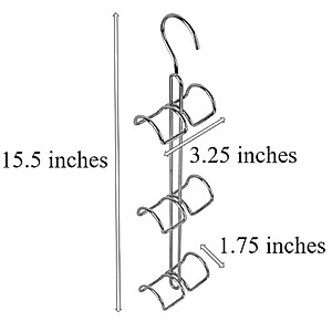 Evelots Purse Handbag Closet Organizer-Hanging-Chrome Finish-24 Hook Total-Set/4