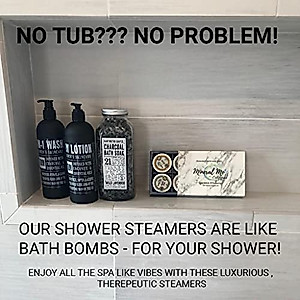 Shower Bombs Aromatherapy - Shower Steamers with Organic Essential Oils for Vaporizing Steam Spa, Relaxation and Stress Relief. Vapor Shower Tablets, Shower Melts - Self Care Gifts for Women and Men