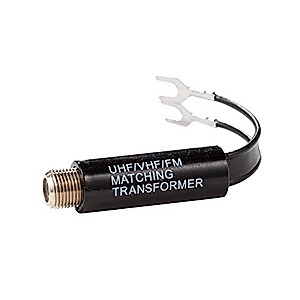 Matching Transformer, Ancable 2-Pack Nickel Plated - 75 Ohm to 300 Ohm Adapter - UHF/VHF/FM Balun Transformer - Antenne Transformer Converter Adapters with F Female Jack for TV, Radio, Coax Antenna