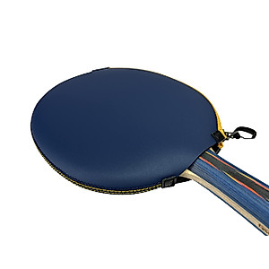 OneJoy Table Tennis Racket Cover, Ping Pong Paddle Cover, Table Tennis Bag Cover Sleeve for Single Ping Pong Racket Case with Zipper [ Navy] 7.3 inch x 6.3 inch (18.5cm x 16cm)
