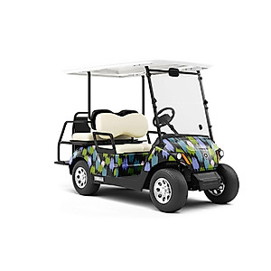 Rwraps Blue Abstract Allay Pain Gloss Vinyl Film Wrap 59in x 1ft Vinyl Vehicle Car Film Sheet Roll