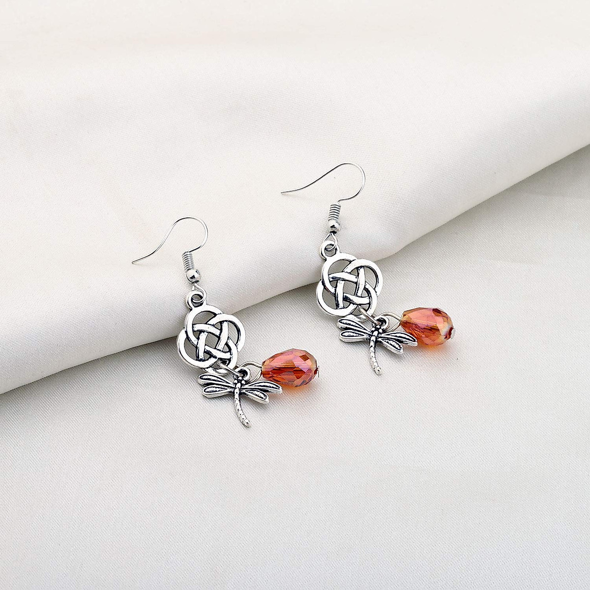 LBSBO Celtic Knot Cross Pendant Earrings Claire Fraser Earrings Sassenach Scottish Gift(Out earrings)