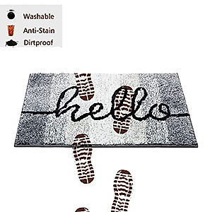 SUNNOW Indoor Doormat Front Door Entrance Door Mat 36x24 inch Non-Slip Absorbent Mud Trapper Mats, Machine Washable Low Profile Inside Entryway Small Area Rug
