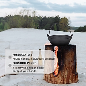 DOITOOL Japanese Sukiyaki Pot Cast Iron Nabe Tetsu Single Serving Nabe Shabu Shabu Hot Pot Sukiyaki Pan with Wooden Lid for Home Camping Picnic