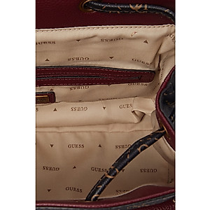 GUESS No Limit Flap Backpack Brown Logo/Merlot One Size