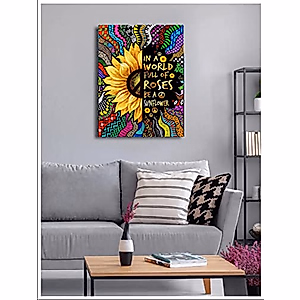 PJOESL Diamond Painting Kits for Adults - Sunflower Diamond Art DIY 5D Full Round Drill Crystal Rhinestone Arts and Crafts - Gem Art Paint with Diamond Dots Home Wall Decor 11.8x15.7inch