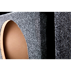 American Sound Connection Car Audio Single 12" Vented Subwoofer Stereo Sub Box Ported Enclosure 5/8" MDF