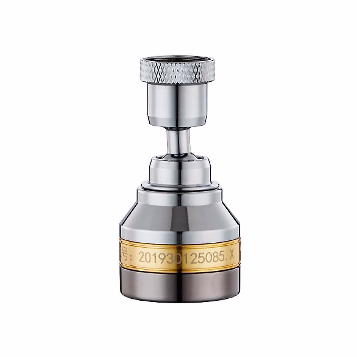 Meloyankoo Universal Kitchen Faucet Spray Head,Faucet Aerator,Stainless Steel and Solid Brass,360° Swivel Kitchen Sink Accessories,3 Flow Mode Adjustable,Anti-Splash,High Pressure Booster,Short