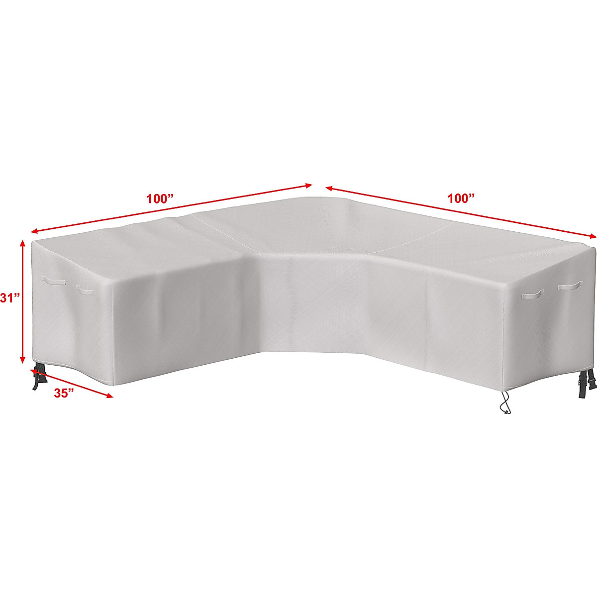 Simple Houseware Patio V-Shaped Sectional Sofa Set Cover