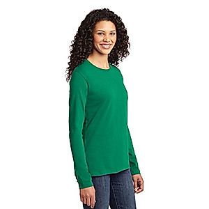 Port & Company Ladies Long Sleeve Core Cotton Tee XL Kelly