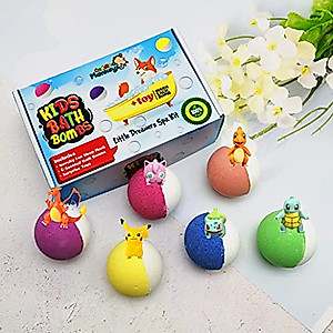 Cuddle Monkeyz Little Dreamers Spa Kit with Bath Bomb for Kids with A Surprise Toy and Fox Eye Mask (Little Dreamers Bath Bombs)