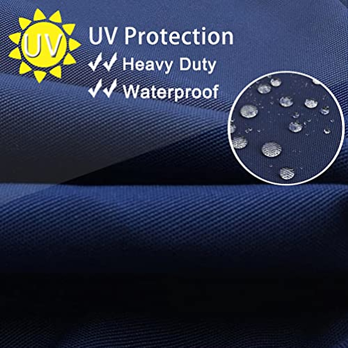 Oslimea Outdoor Seat Cushion Slip Cover 25" x 27", Waterproof Patio Furniture Chair Cushion Cover Replacement Pillow Slip Seat Cushion Cover 2 Pack - Covers Only, Dark Blue