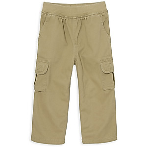The Children's Place Baby Boys and Toddler Boys Pull On Cargo Pants, Flax, 5T