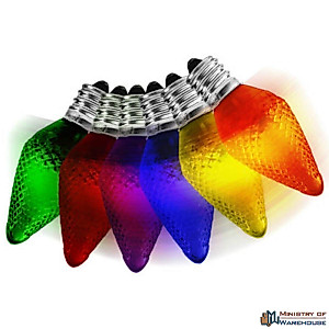 LED Bulb C7 E12 Candelabra Christmas Light Replacement, 1 Piece Multi Color Changing Bulb